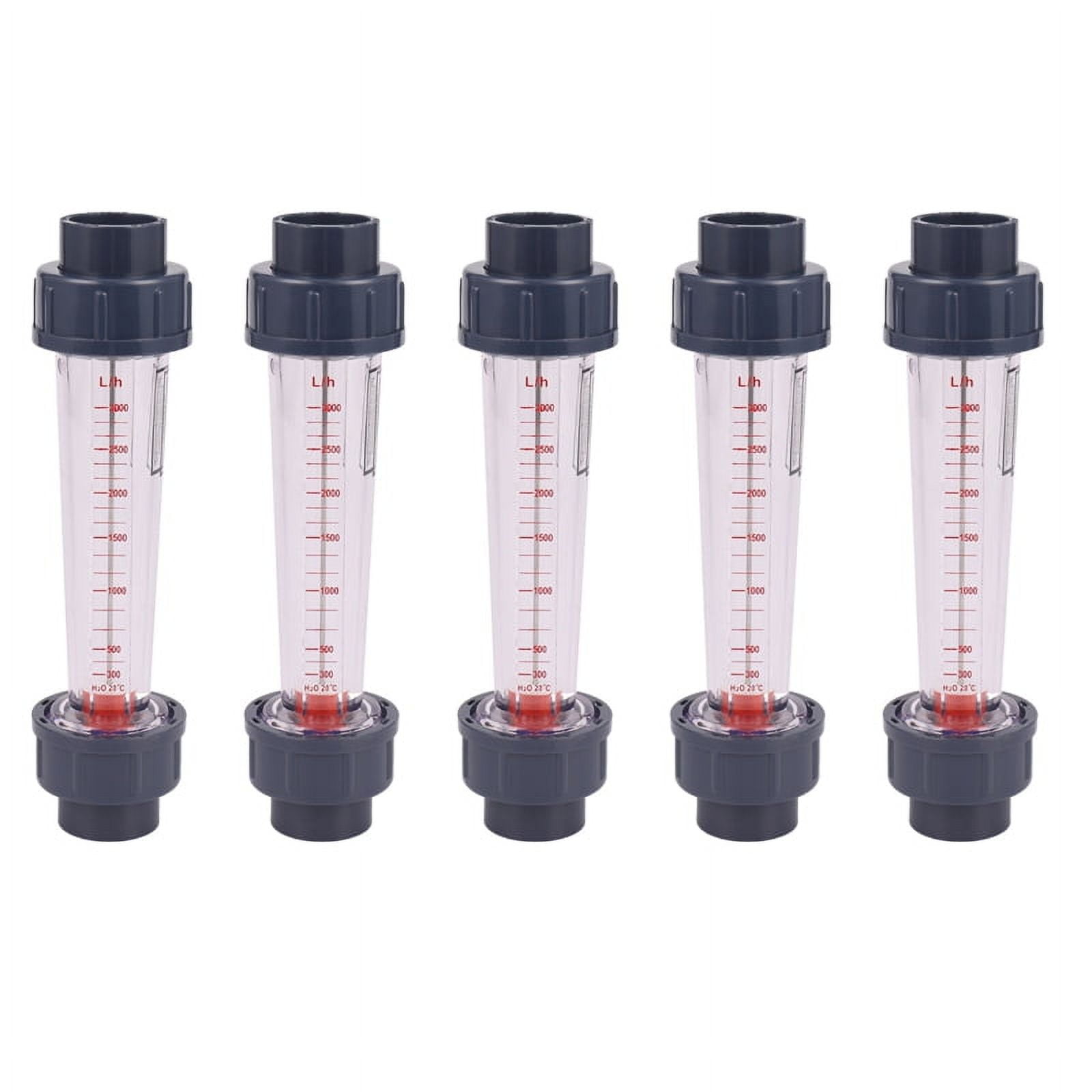 5X LZS-25 Flow Meter Plastic Tube Type 300-3000L/H Water Rotameter ...