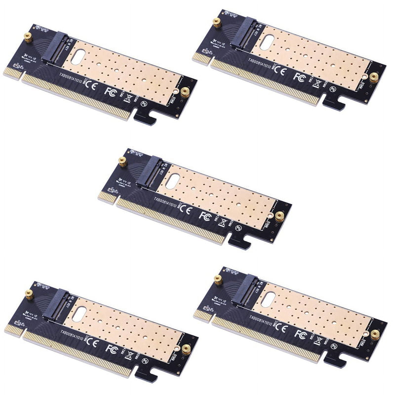 5X M.2 Nvme Ssd Adapter M2 to Pcie 3.0 X16 Controller Card M Key ...
