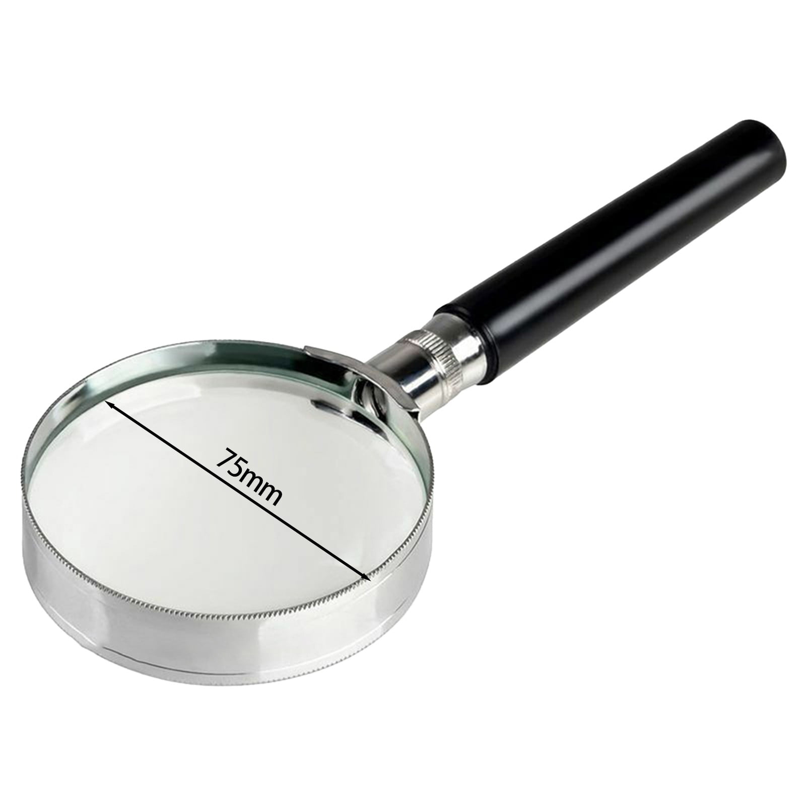 5X Magnification Handheld Magnifier Magnifying Glass Handle 75Mm ...
