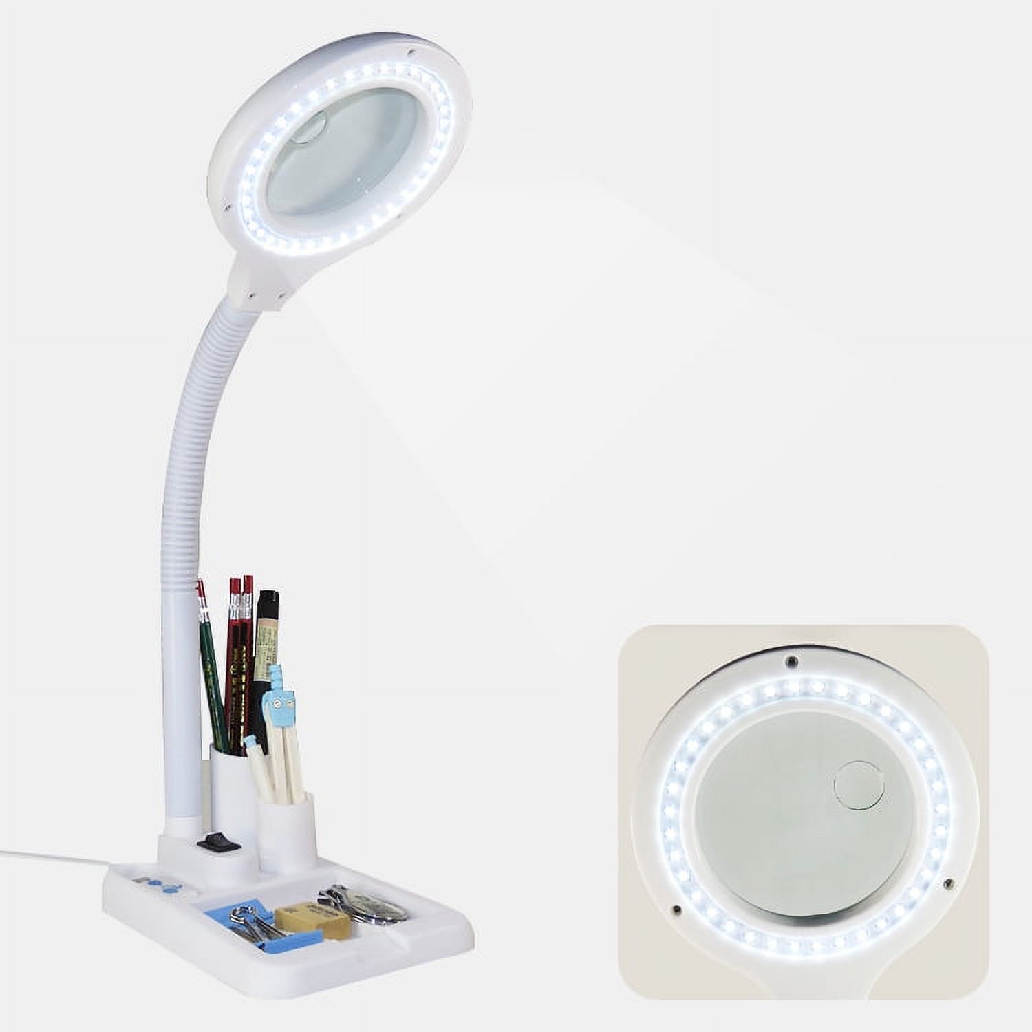 5X Magnifying Glass with Light and Stand,10X LED Desk Lamp,Lighted ...