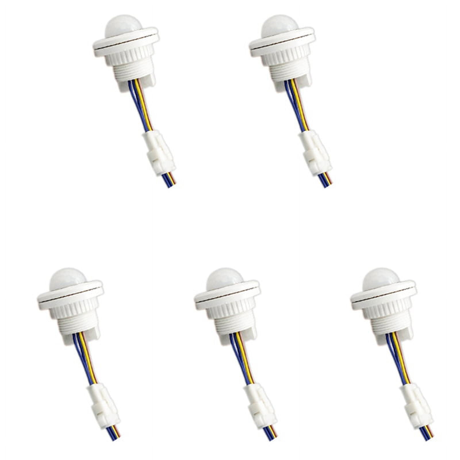 5X Mini PIR Infrared Motion Sensor Detection 220V Adjustable Time ...