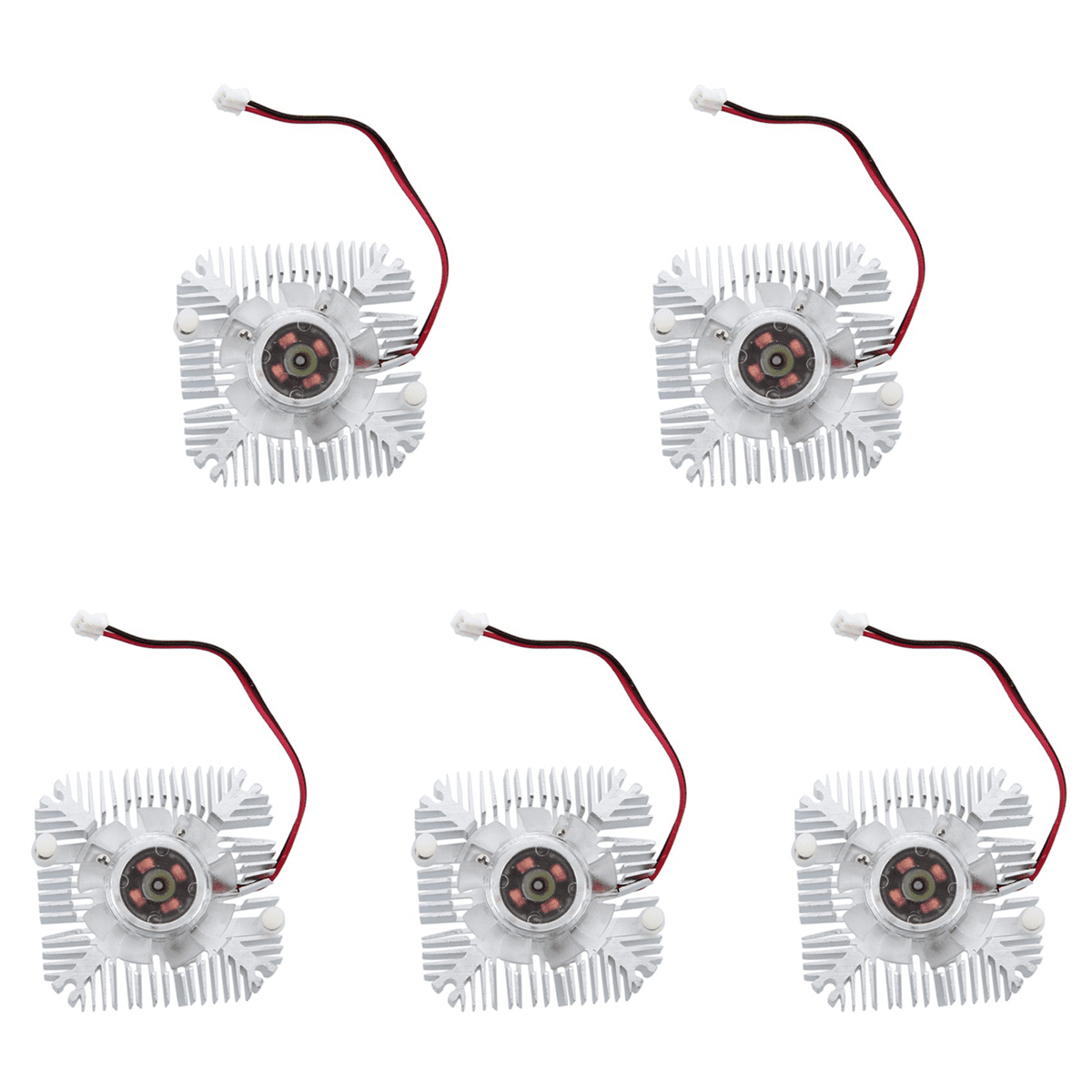5X PC VGA Video Card 2 Pin 55mm Cooler Cooling Fan Heatsink 4800 RPM ...