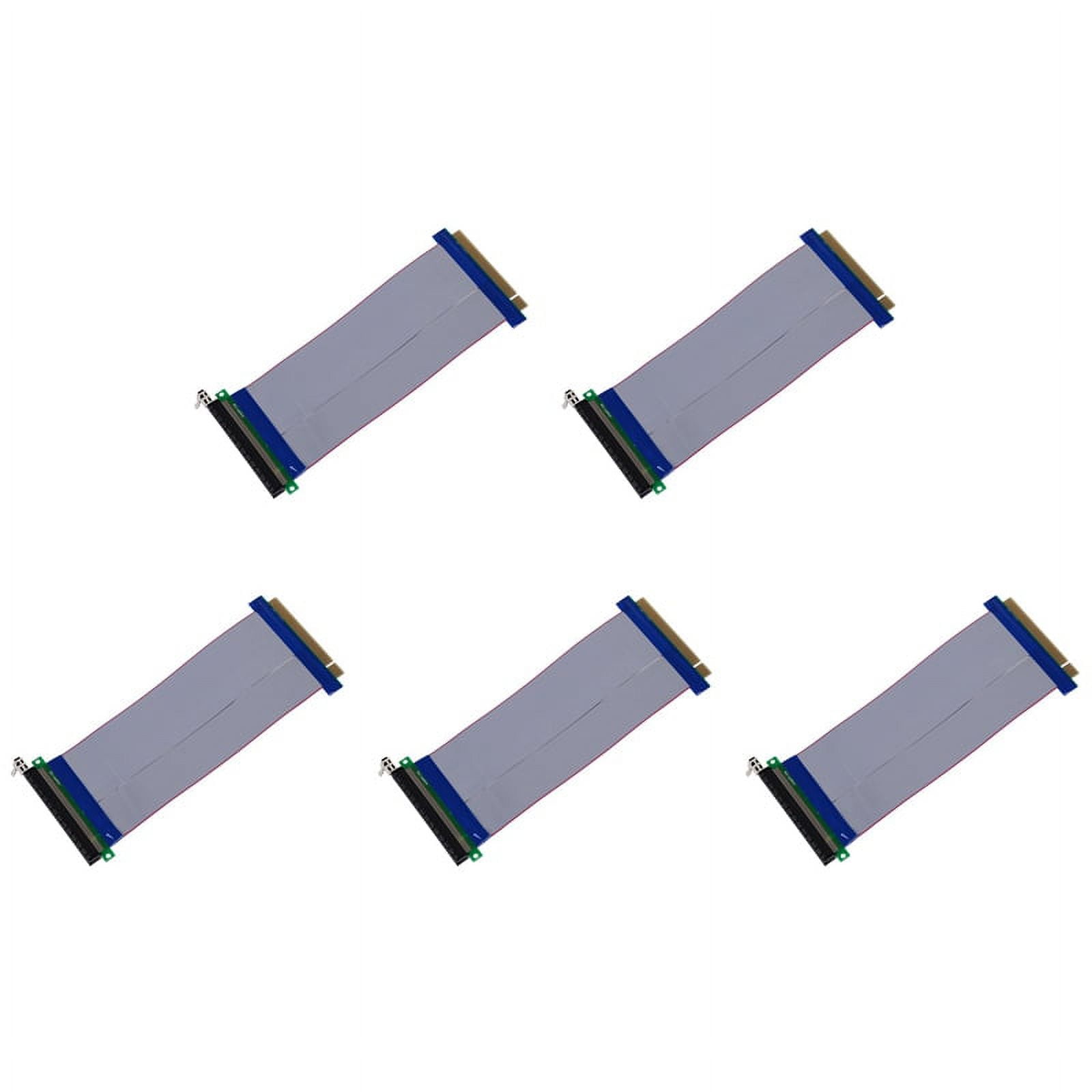 5X PCI-E Express 16X Riser Card Extender Extension Cable Ribbon Flex ...