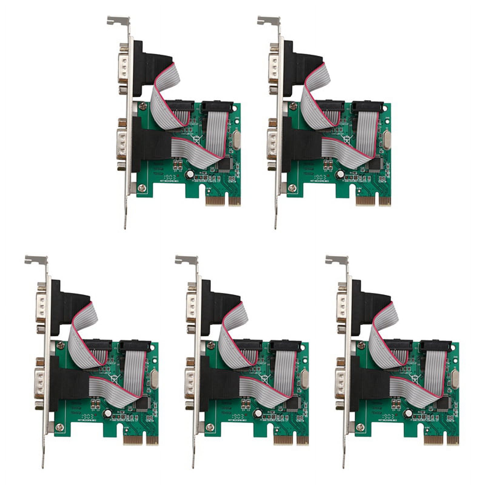 5X PCI-E PCI Express Dual Serial DB9 RS232 2 Ports Controller Adapter ...