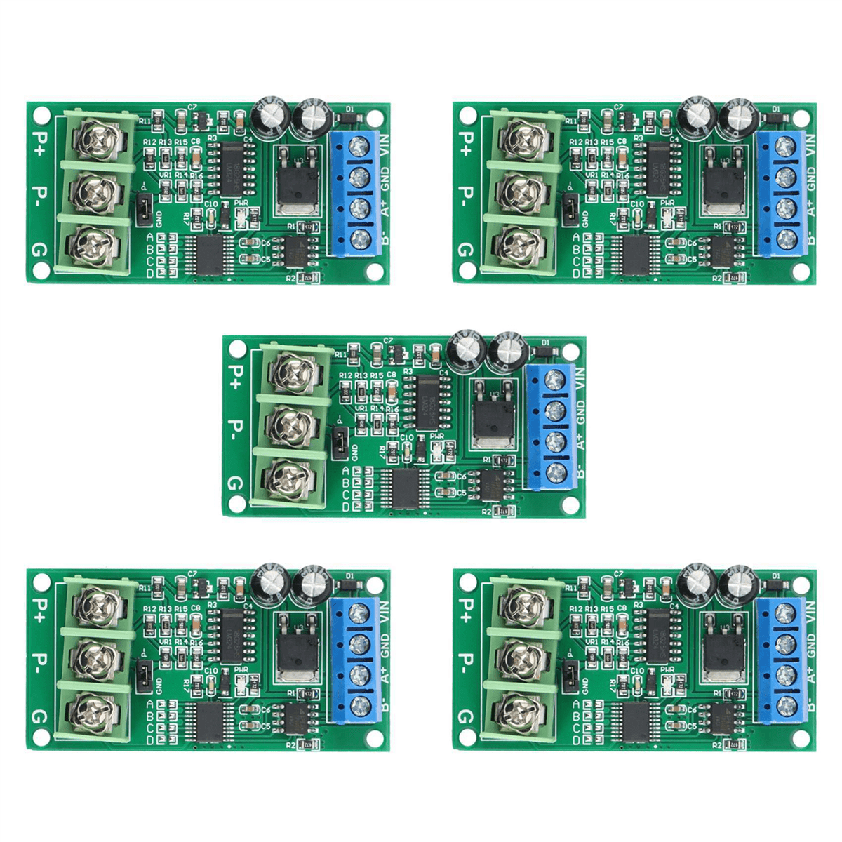 5X PT100 Thermal Resistance RTD Temperature Sensor Transmitter RS485 ...