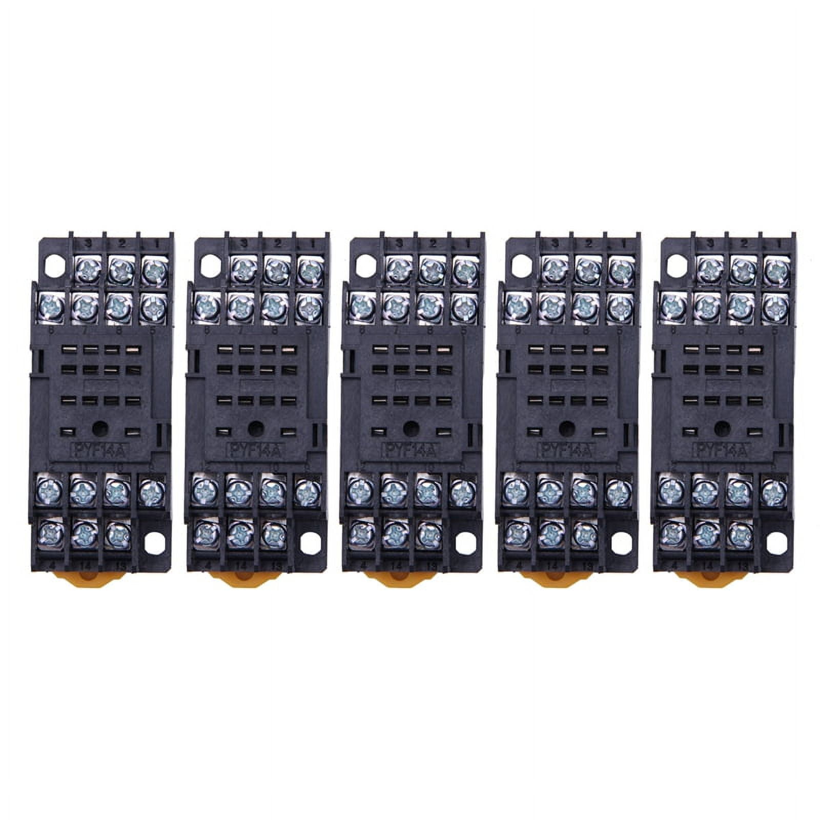 5X PYF14A DIN Rail Power Relay Socket Base 14 Pin for MY4NJ HH54P MY4 - Walmart.com