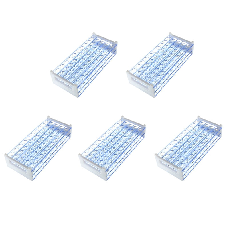 5X Plastic Test Tube Stand Bracket Rack for 12-13MM Test Tubes 50 Hole ...