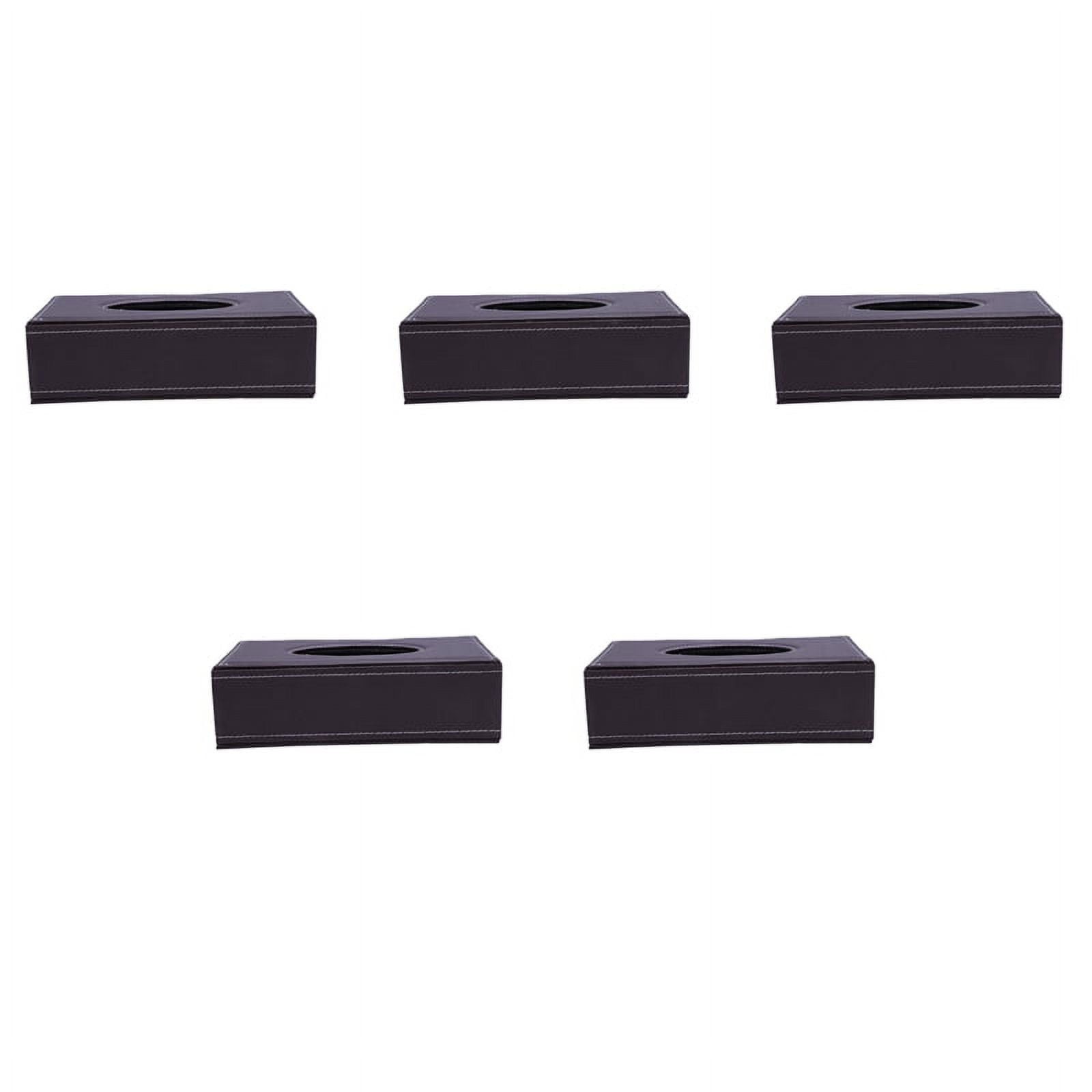 5X Portable Leather Rectangular Tissue Cover Box Holders Case Pumping ...