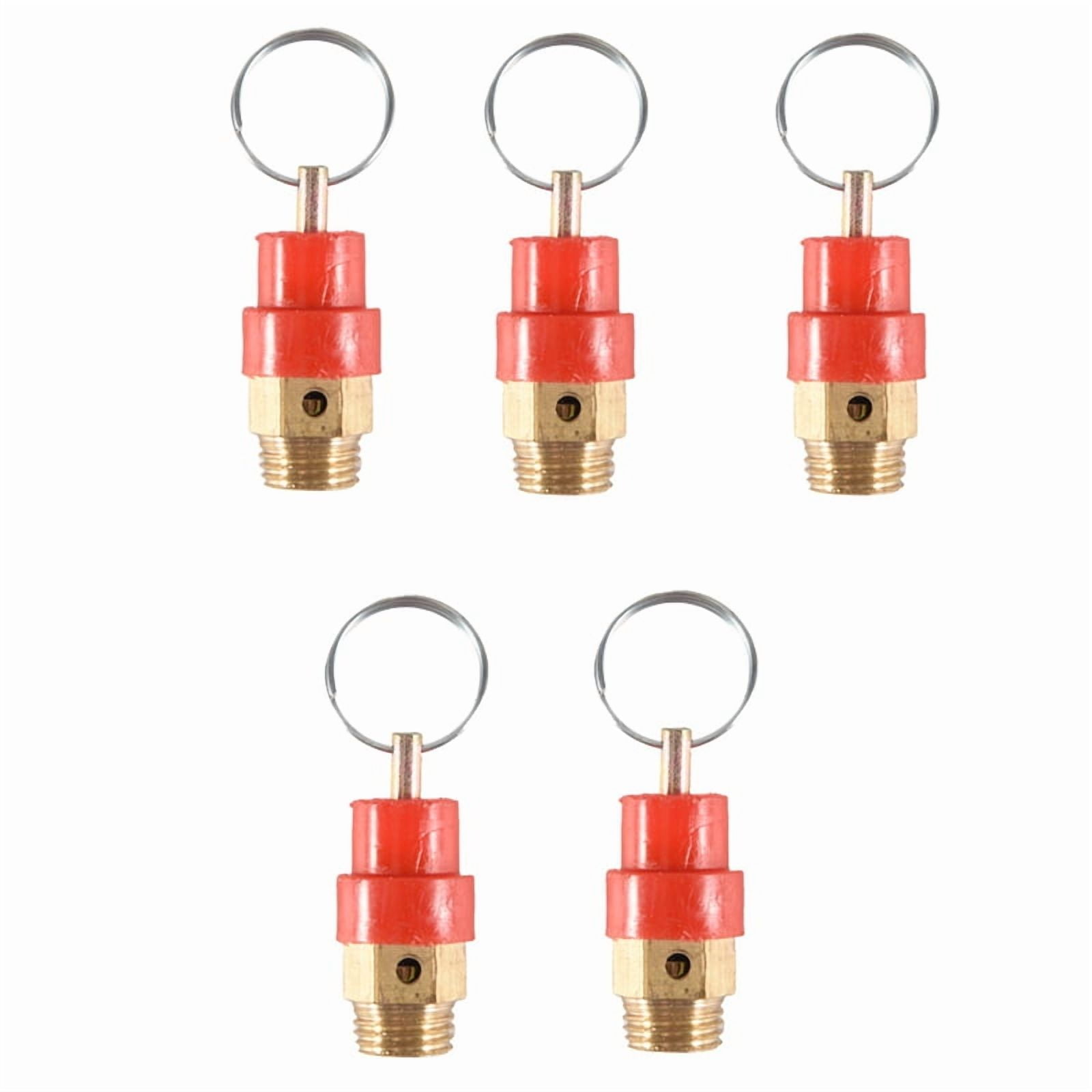 5X Pressure Relief Valve 1/4 PT Air Compression Valve Red + Gold ...