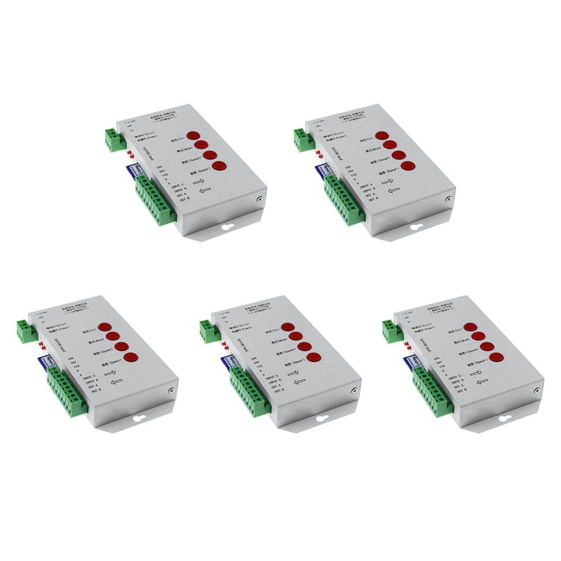 5X RGB LED Controller T1000S SD Card 2048Pixels Controller for WS2801 ...