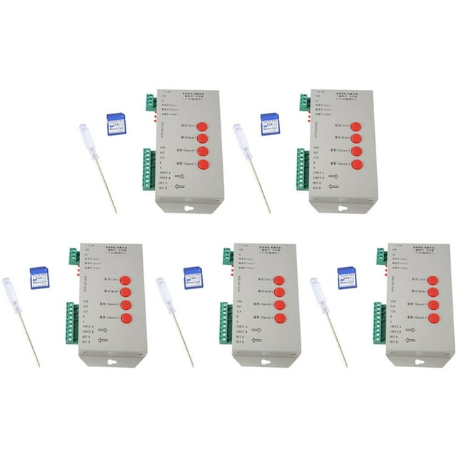 5X RGB LED Controller T1000S SD Card 2048Pixels Controller for WS2801 ...