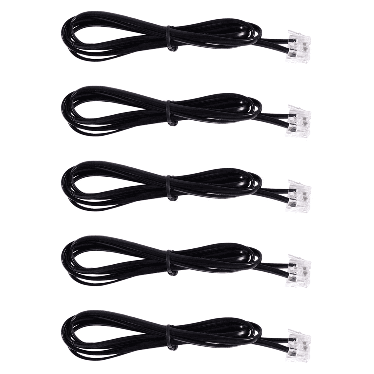 5X RJ11 6P4C Telephone Cable Cord ADSL Modem 1 Meters - Walmart.com