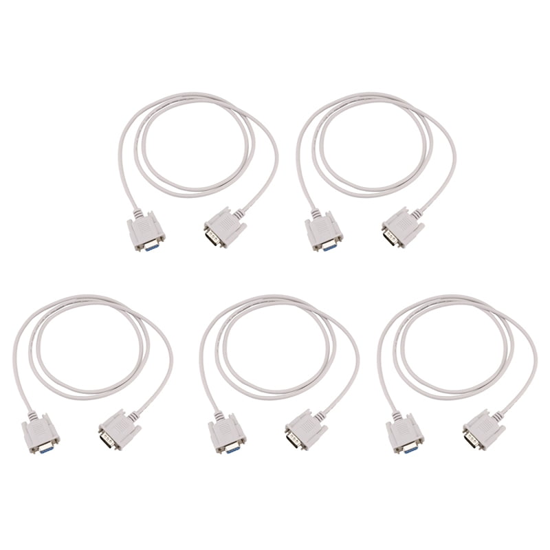 5X RS232 DB9 9 Pin Male to Female Serial Port Cable Industrial Adapter ...