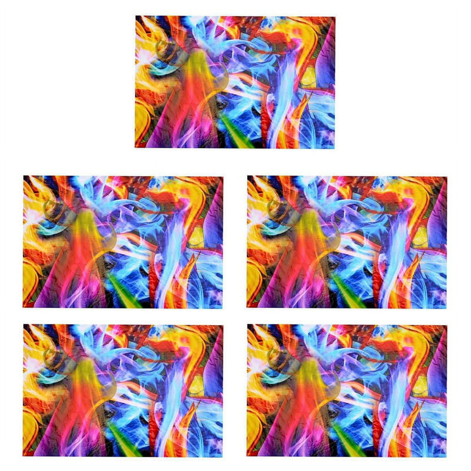 5X Rainbow Flames Hydrographic Film Water Transfer Printing Film Hydro ...