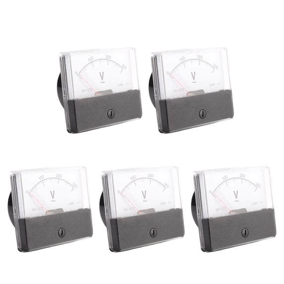 5X Rectangle AC 0-300V Gauge Analog Voltage Panel Meter Voltmeter DH670 ...