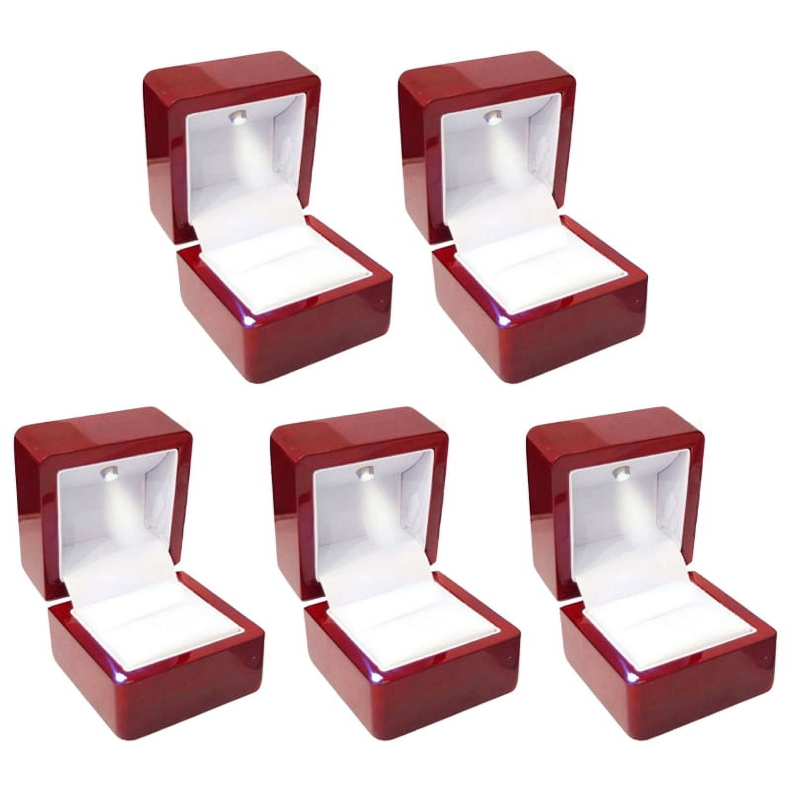 5X Rings Display Box Storage Soft Velvet Tray Case Holder Stand Display ...