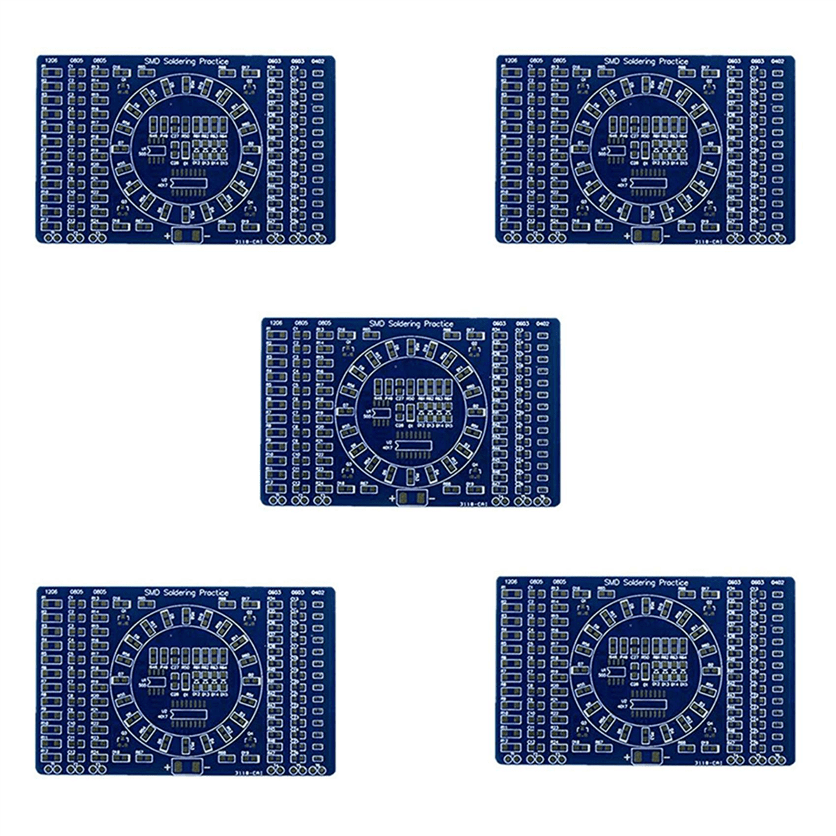 5X Rotating LED SMD NE555 Soldering Practice Board DIY Kit Fanny Skill ...