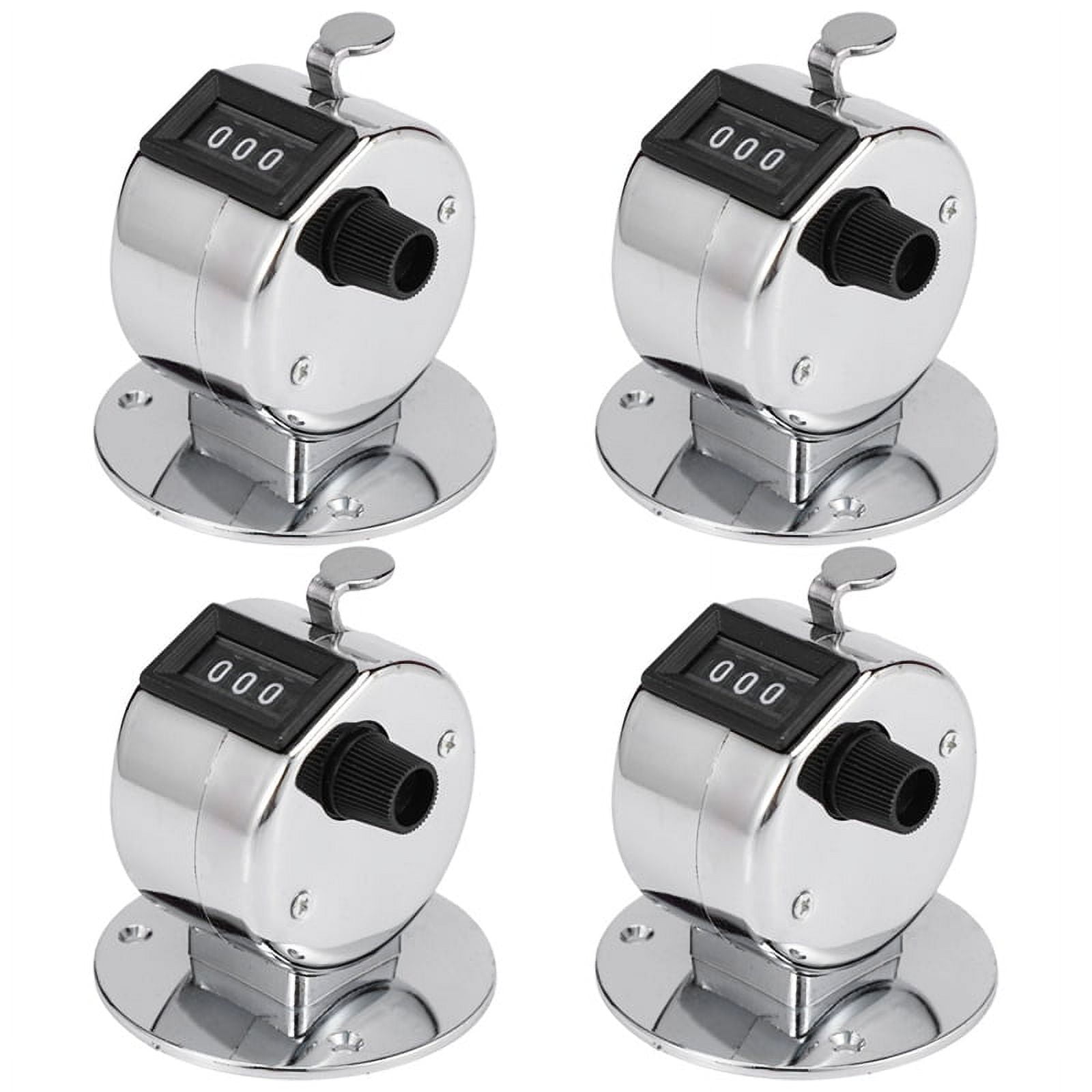 5X Round Base 4 Digit Manual Hand Tally Mechanical Palm Click Counter ...