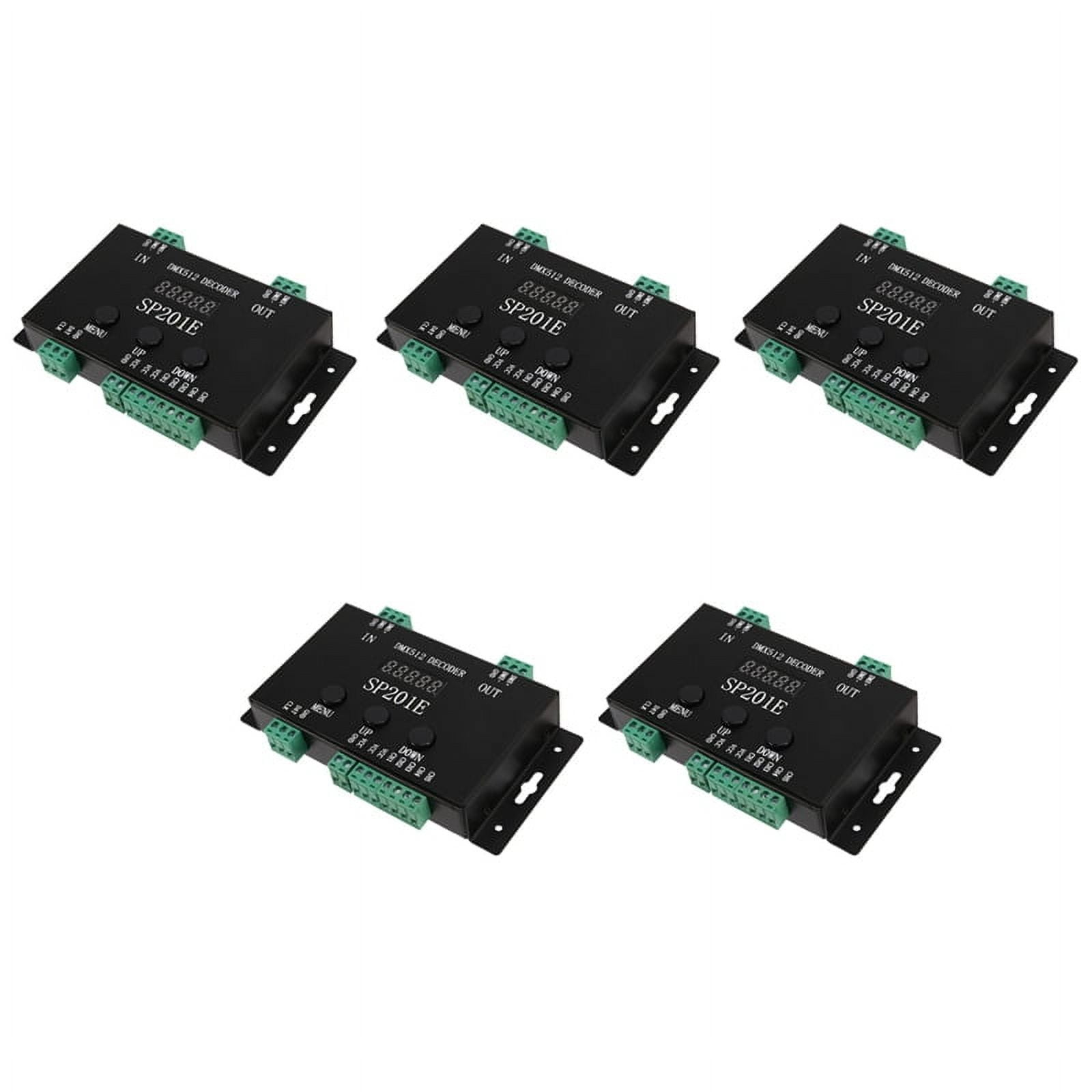 5X SP201E DMX512 WS2812B WS2811 to SPI Controller Decoder,Support ...