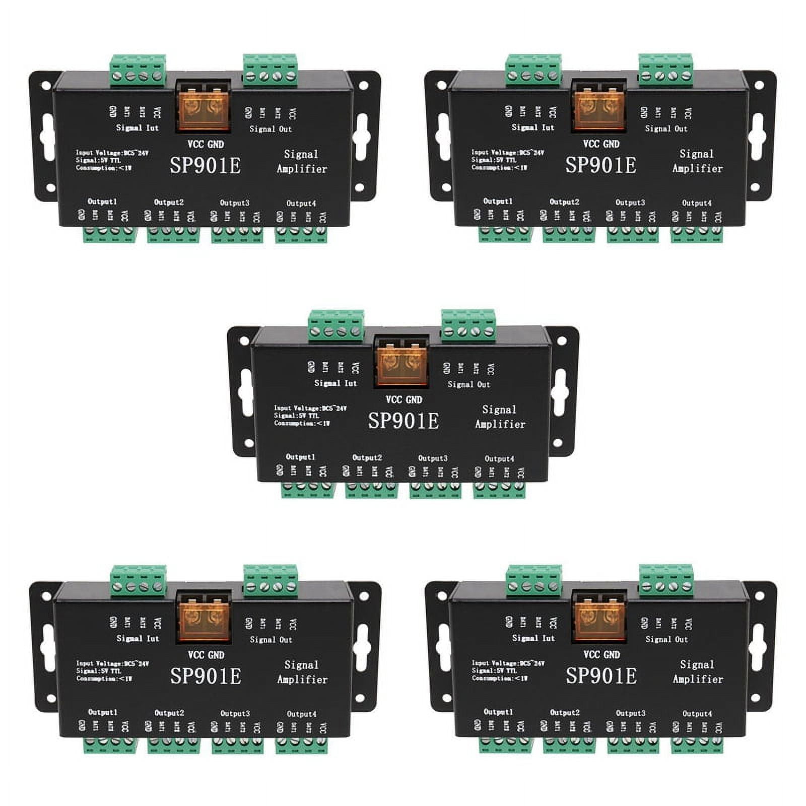 5X SP901E LED Pixel WS2812B WS2811 SPI Signal Amplifier Repeater for ...