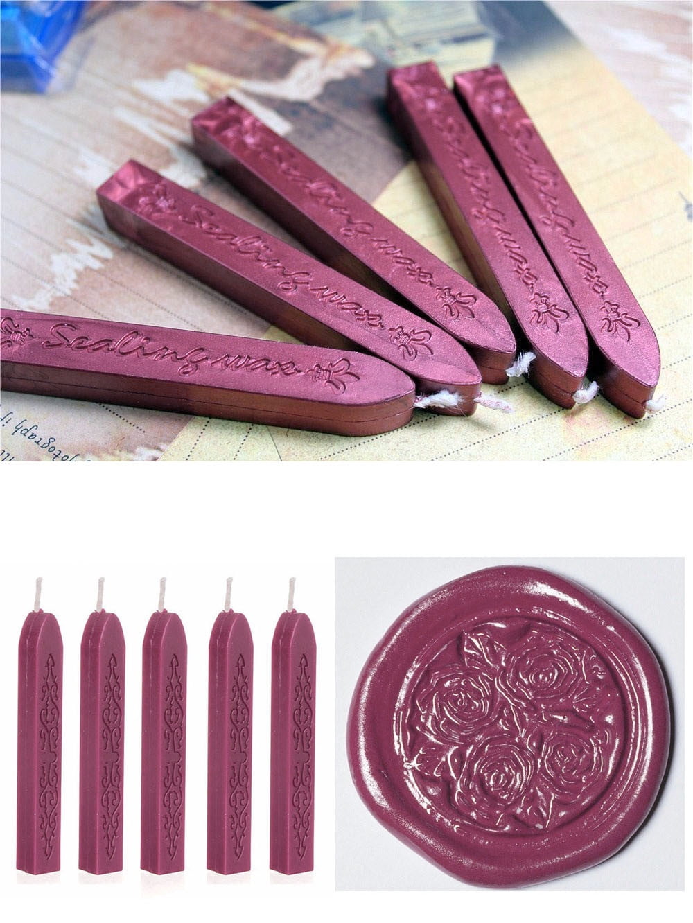 Seal Wax Blue Sealing Wax Sticks, 5 Pcs Totem Fire Manuscript Wax Seal ...