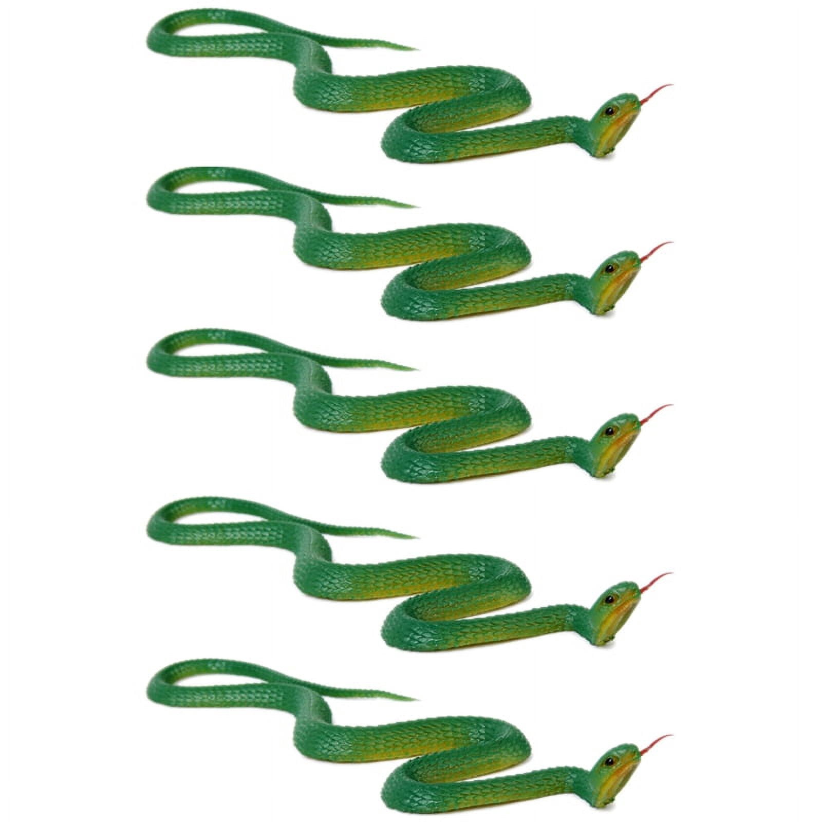 5X Simulation Soft Plastic Toy Snake Simulation Snake Rubber Tip Toy ...