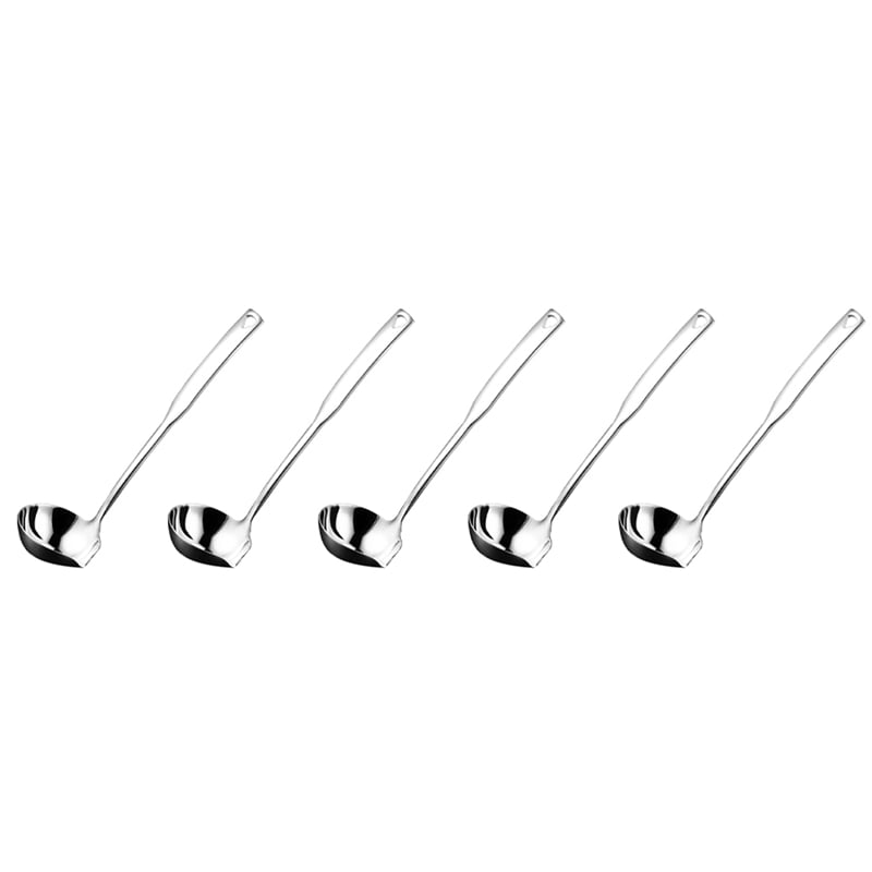 5X Soup Ladle 304 Stainless Steel Punch Ladell Spoons with Pour Spout ...
