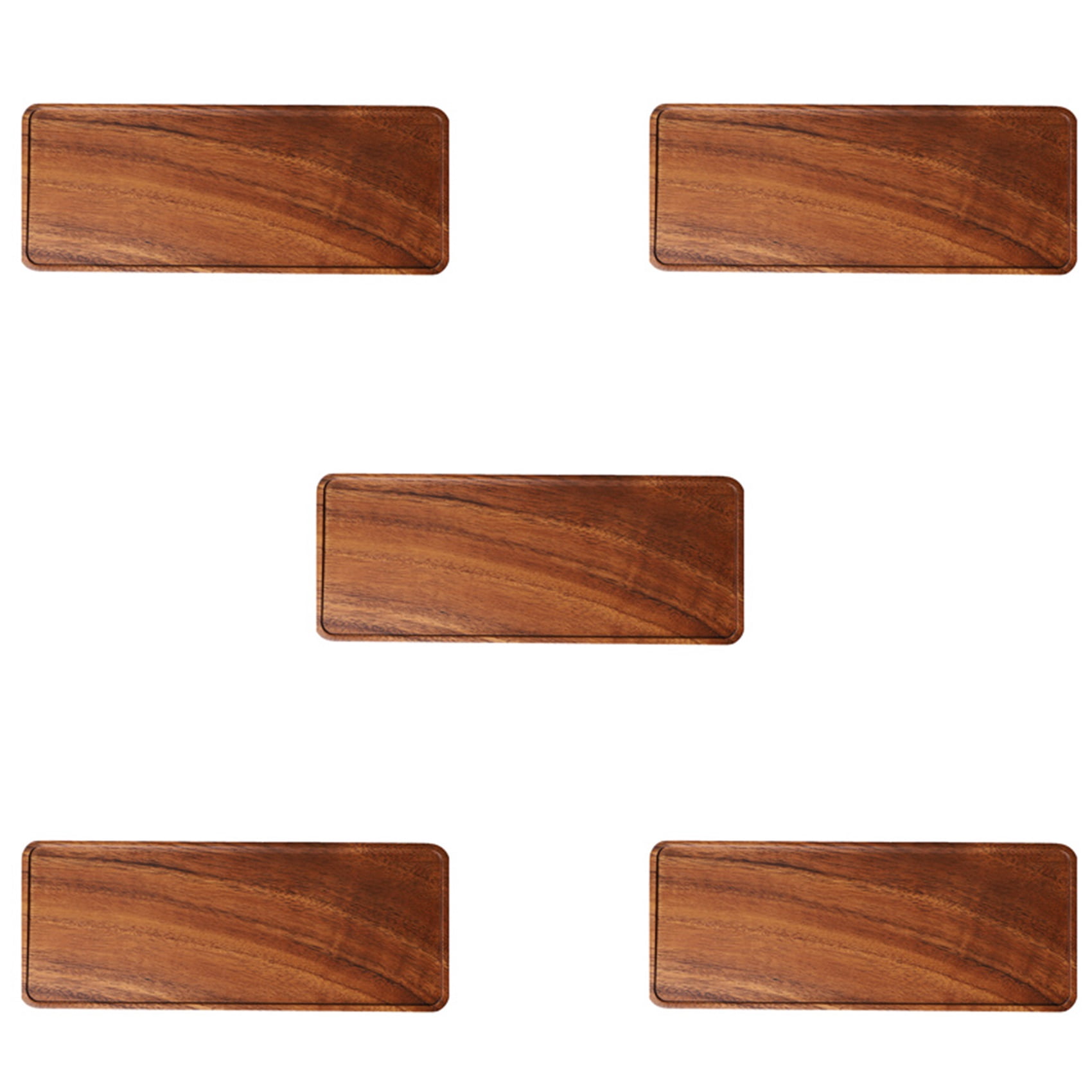 5X South American Walnut Tray, Solid Wood Wooden Afternoon Tea Tray ...