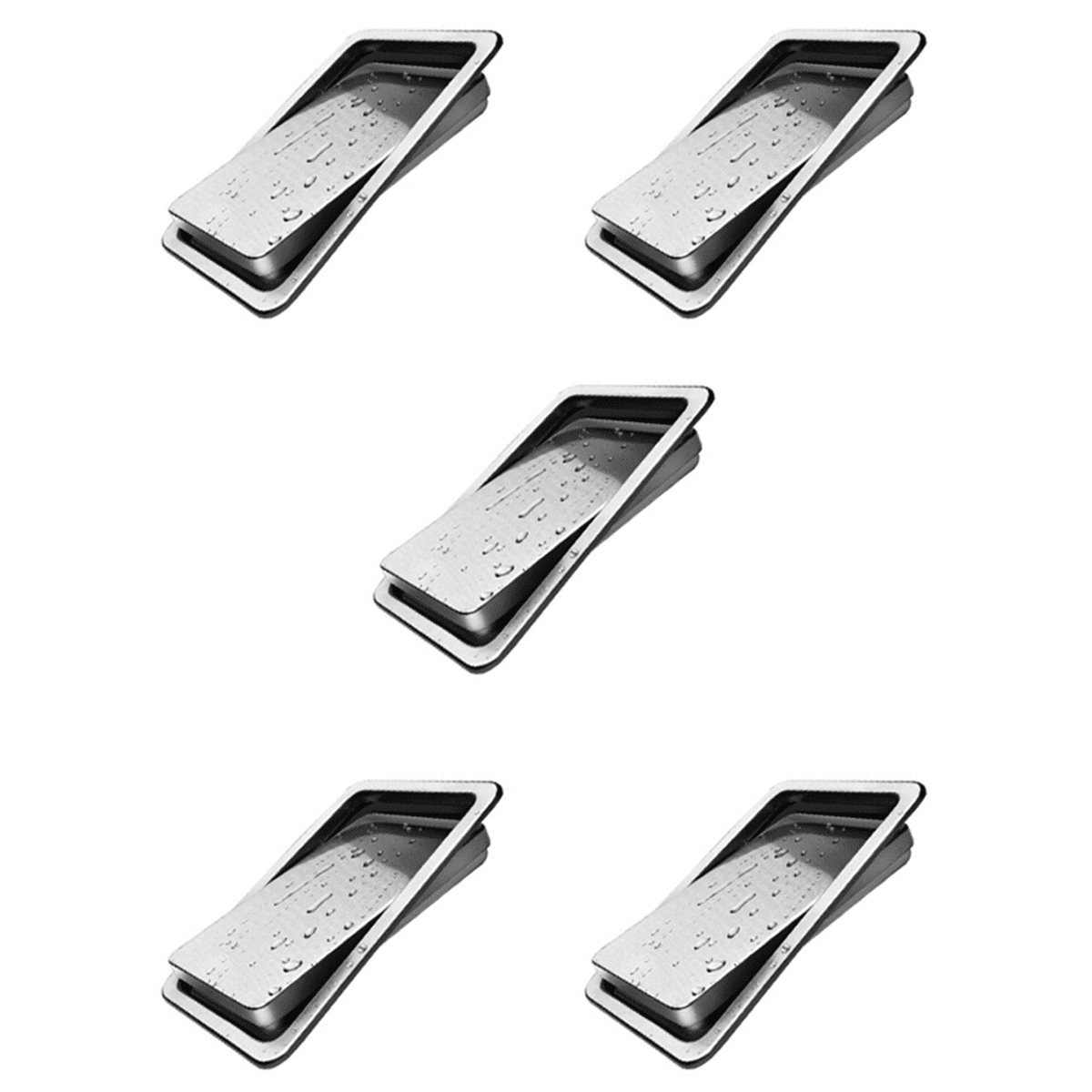 5X Stainless Steel Garbage Flap Lid Trash Bin Cover Flush Built-in ...