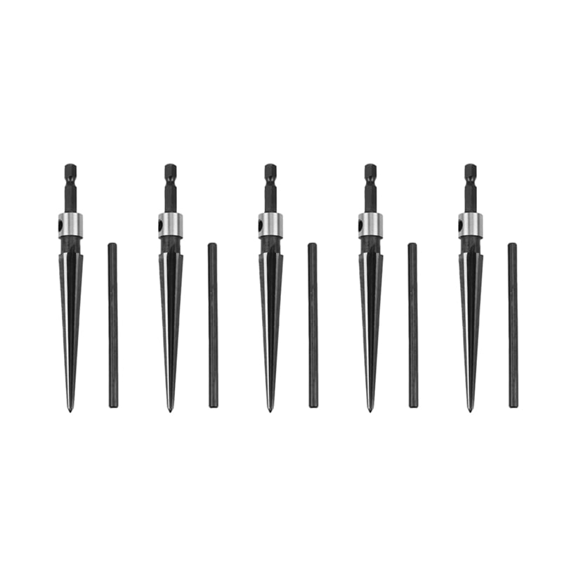 5X Taper Reamer 3-13mm Hex Shank Reamer Fluted Hand Held Steel Bridge ...