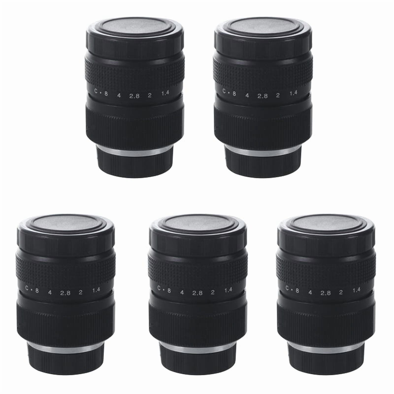 5X Television TV Lens/CCTV Lens for C Mount Camera 25mm F1.4 in Black,5 ...