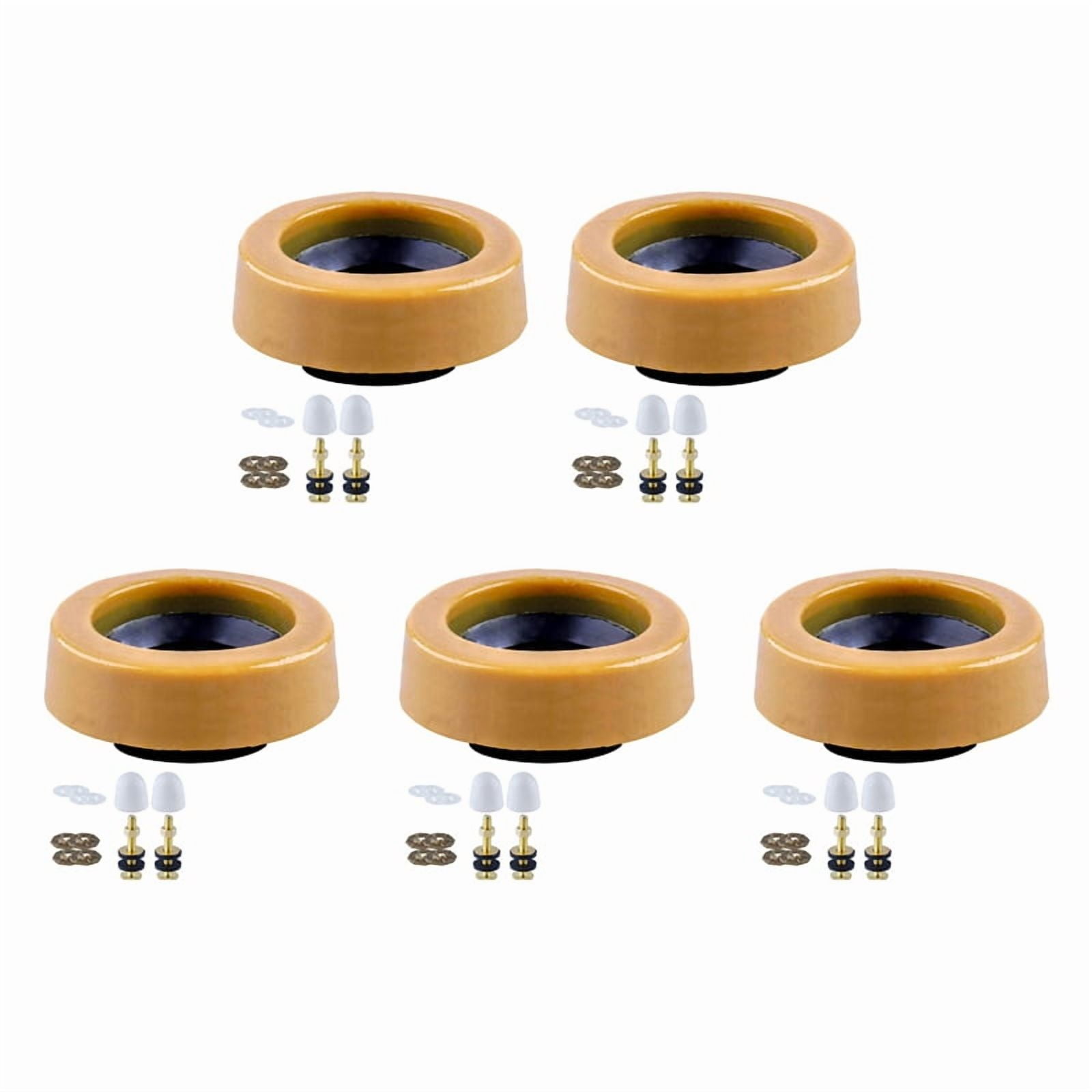 5X Toilet Wax Ring Kit for Floor Outlet Toilets New Install or Re-Seat ...