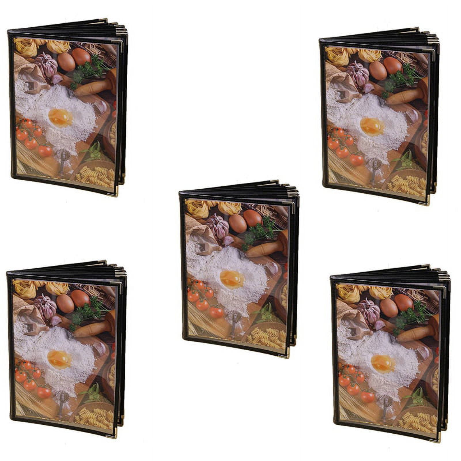 5X Transparent Restaurant Covers for A4 Size Book Style Cafe Bar 8 ...