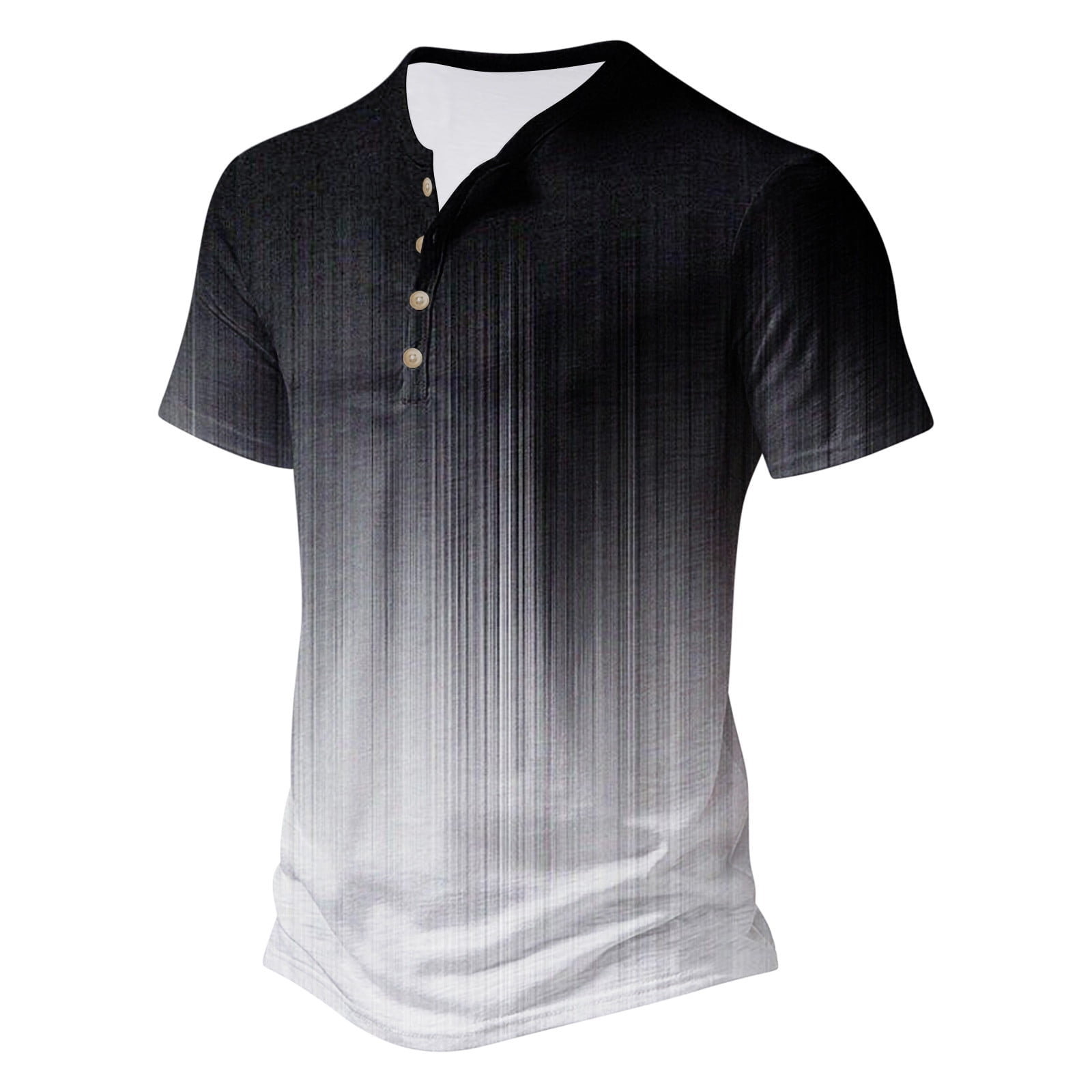 5X Tshirt Mens Big & Tall S-5XL Plus Size Short Sleeve T-Shirts Button ...