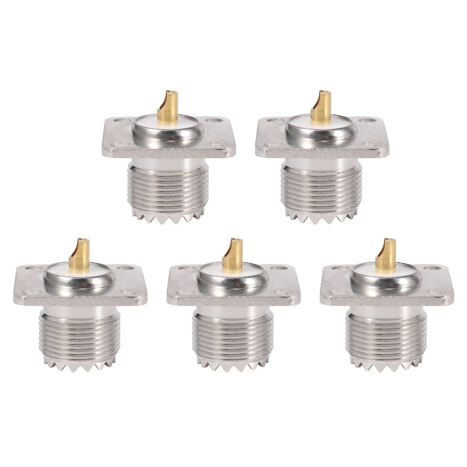 5X UHF SO-239 Female Jack Square Shape Solder Cup Coax Connector for ...