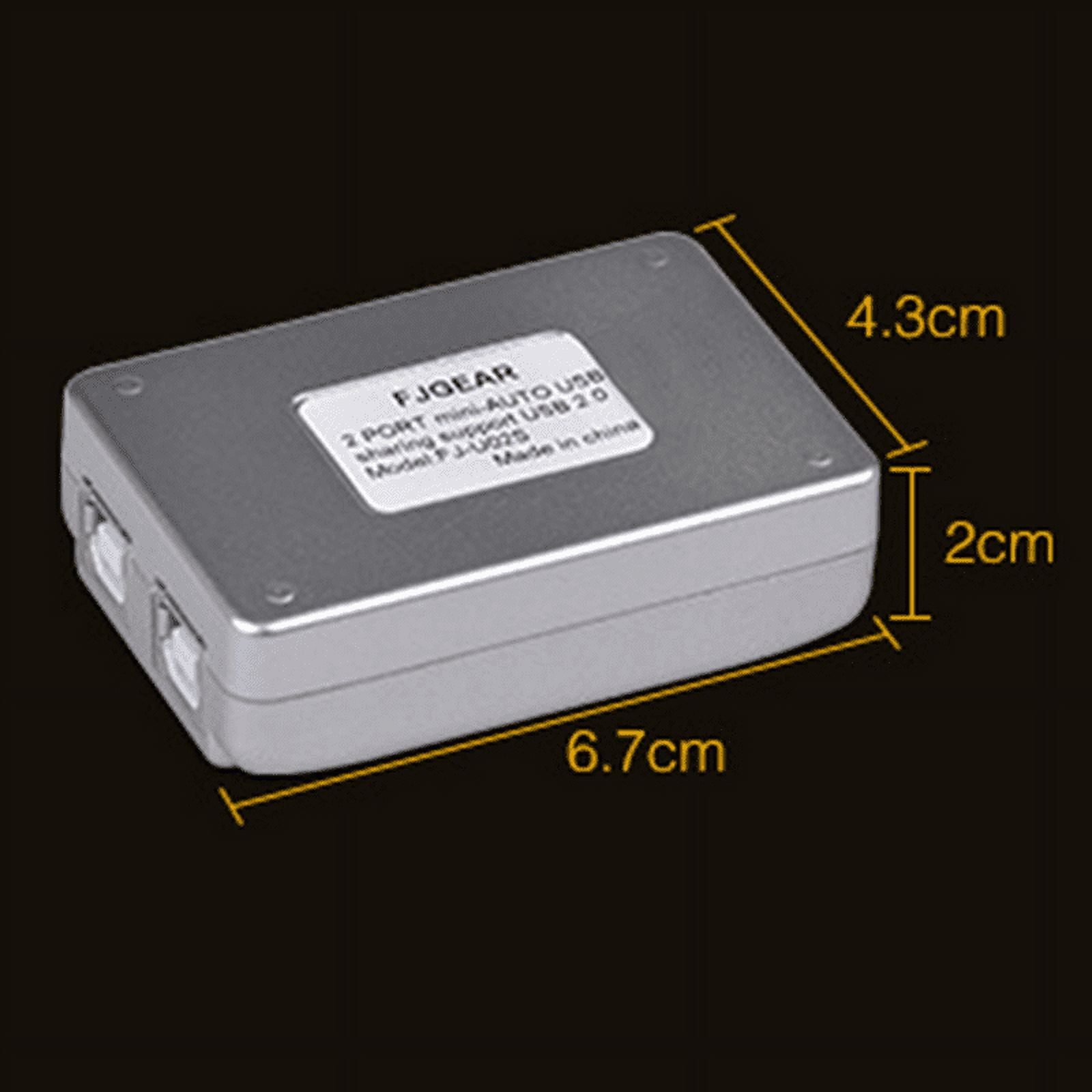 5X USB 2.0 Auto Sharing Switch 2 Port HUB Adapter Switcher for 2 PC ...