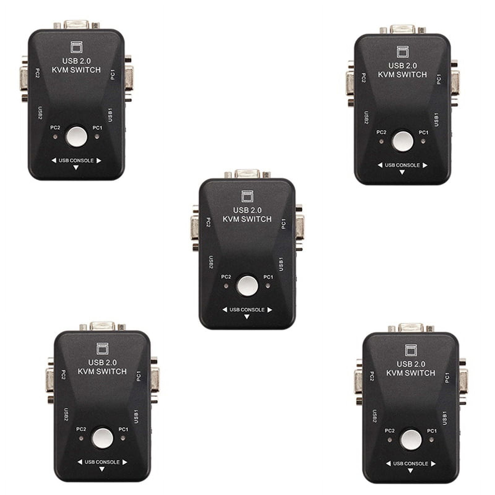 5X USB Kvm Switch Switcher 2 Port Vga Svga Switch Box USB 2.0 Keyboard ...