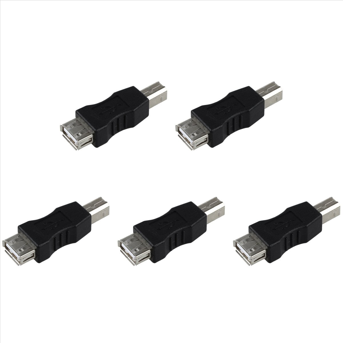 5X USB Type A Female to USB Type B Male Adapter,5X USB Type A Female to ...