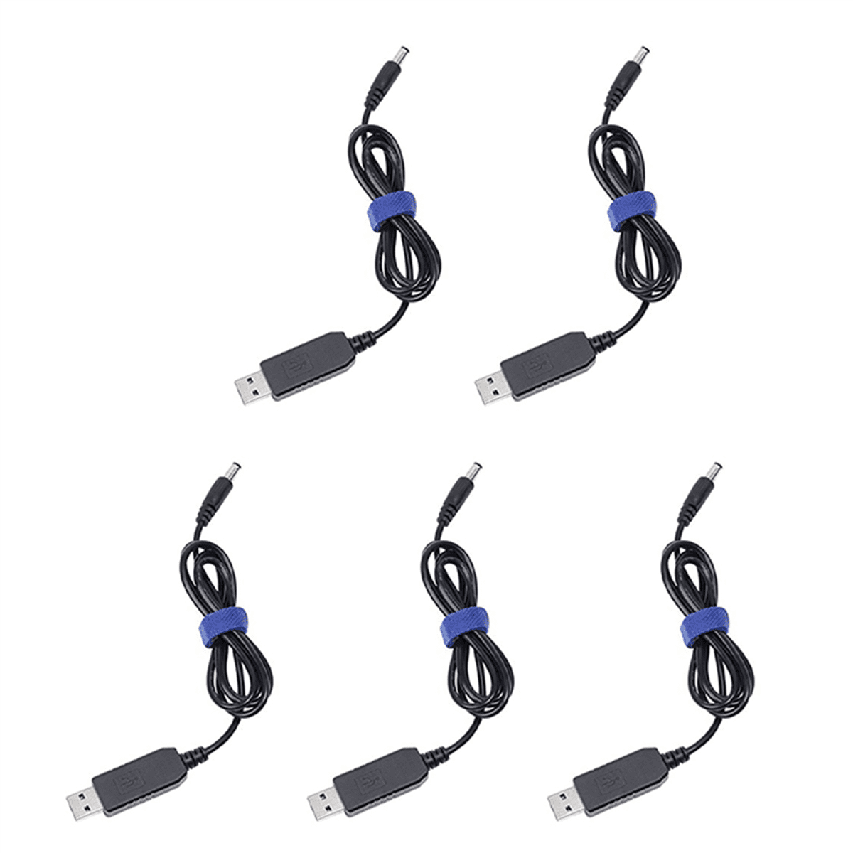 5X USB to DC Convert Cable 5V to 9V Voltage Step-Up Cable 5.5x2.1mm DC ...
