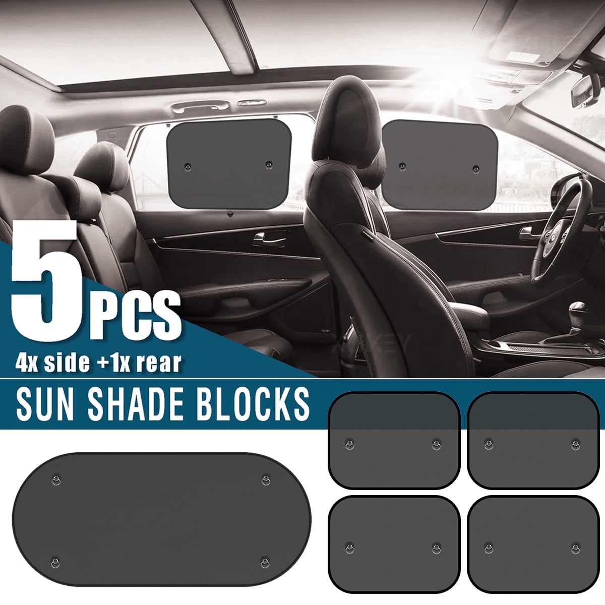 5X Universal Car Sun Mesh Blind Rear Window UV Protector Sun Shade ...