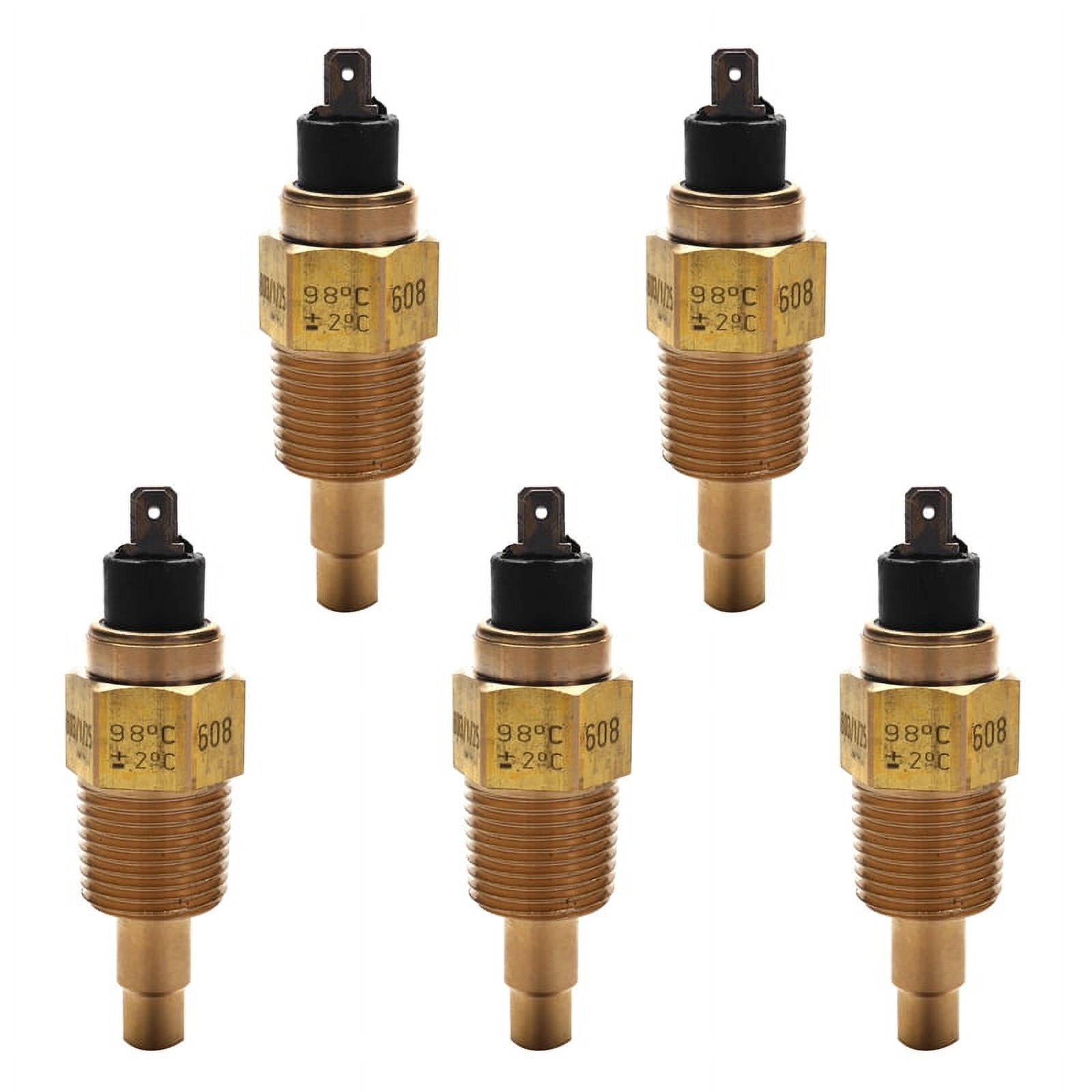 5X 1/2 Npt 21mm Thread Engine Oil Temperature Sensor Water Temperature Sensor for Generator Set ...