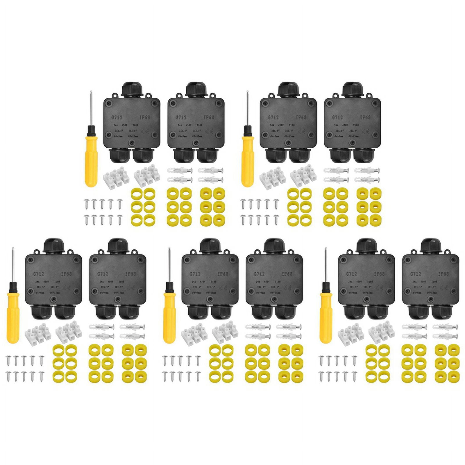 5X Waterproof Junction Box IP68 Outdoor Gland Electrical Junction Box ...