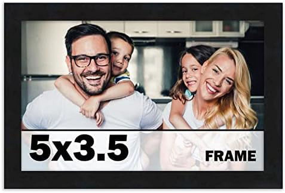 5X3.5 Frame Black Picture Frame - Complete Modern Photo Frame Includes ...