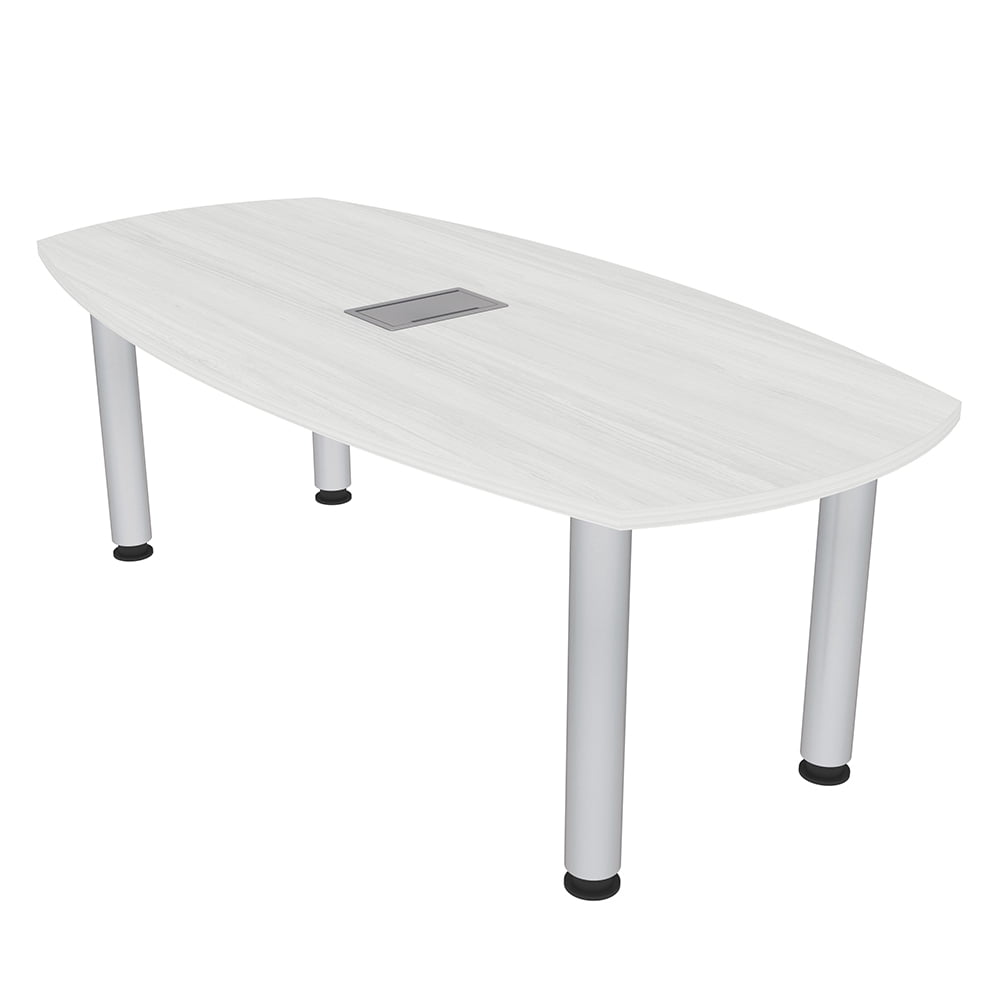 5X3 Arc Boat Shaped Meeting Table With Post Legs Data And Electric ...
