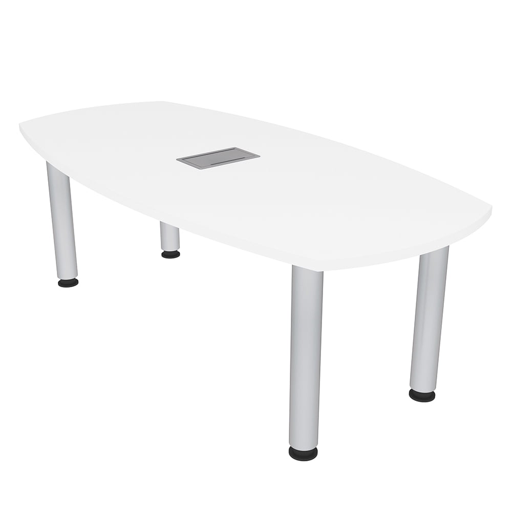 5X3 Arc Boat Shaped Meeting Table With Post Legs Data And Electric ...