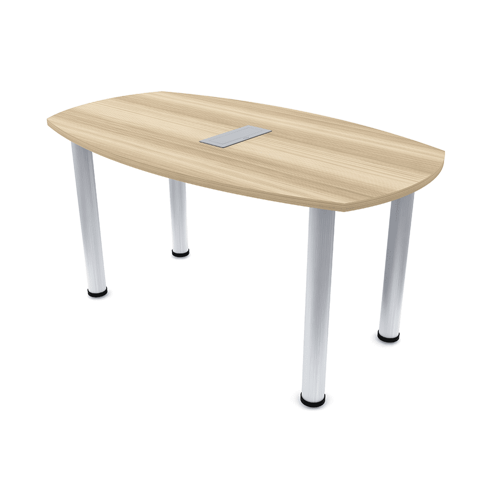 5X3 Arc Boat Shaped Meeting Table With Post Legs Data And Electric ...