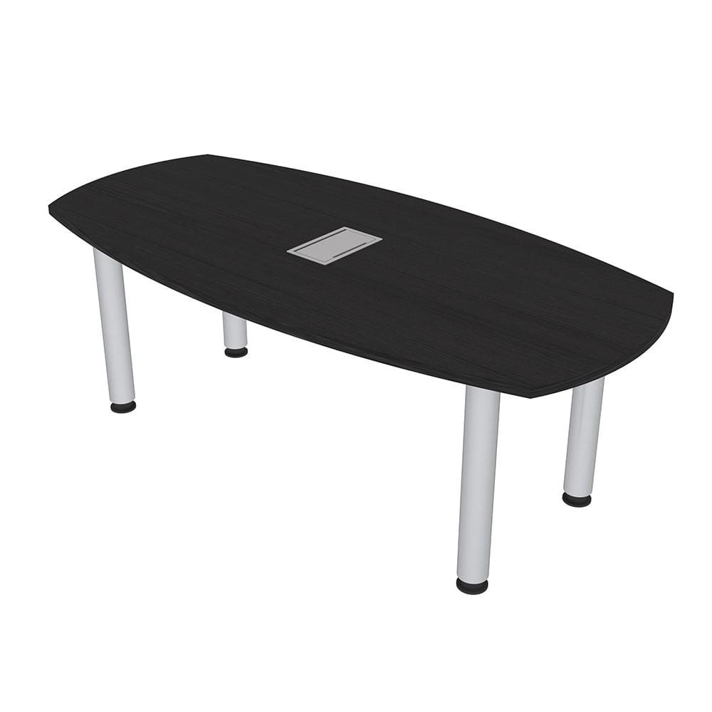 5X3 Arc Boat Shaped Meeting Table With Post Legs Data And Electric ...