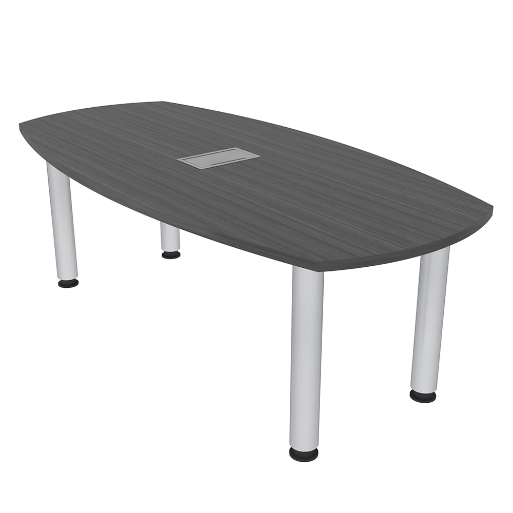 5X3 Arc Boat Shaped Meeting Table With Post Legs Data And Electric ...