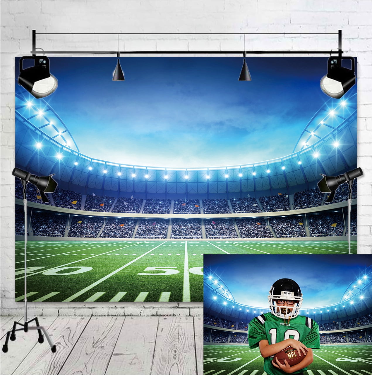 5X3FT Football Field Backdrop American Football Field Rugby Soccer ...