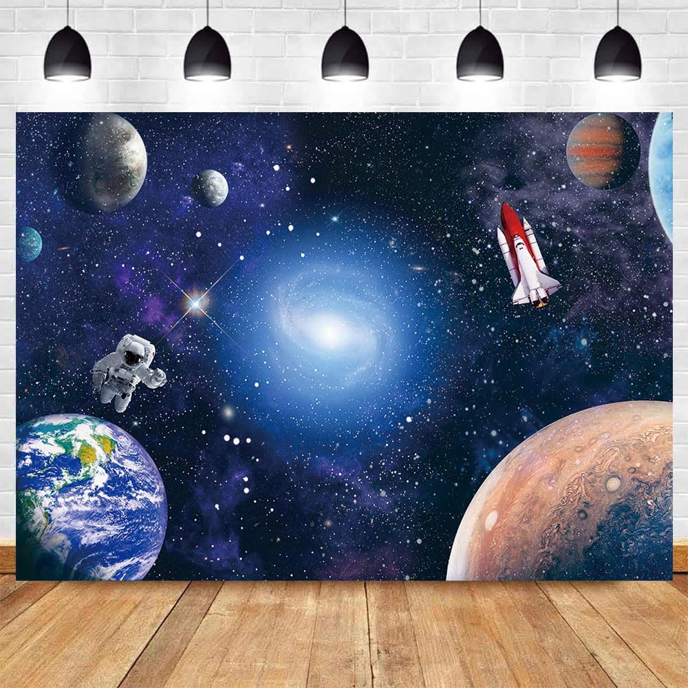 5X3ft Outer Space Cos Planet Backdrop Photography Galaxy Astronaut ...